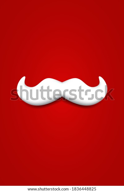 Realistic Vector Santa Claus Mustache Isolated Stock Vector (Royalty ...