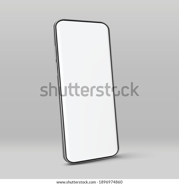 Realistic Vector Smartphone Smartphone Frame Blank Stock Vector ...