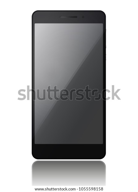 Realistic Vector Smartphone Mobile Phone Reflection Stock Vector ...