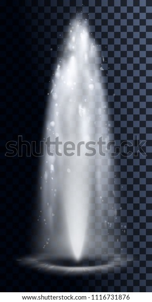 Realistic Vector Water Waterfall Geyser Fountain Stock Vector (Royalty ...