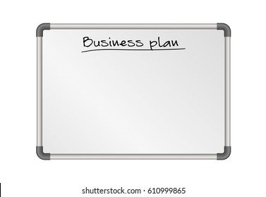 Realistic Vector Whiteboard Written Title Template Stock Vector ...
