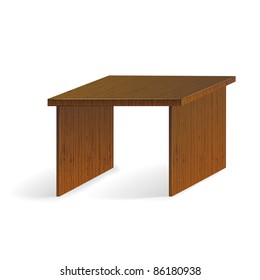 Realistic Vector Wooden Brown Table Isolated Stock Vector (Royalty Free ...
