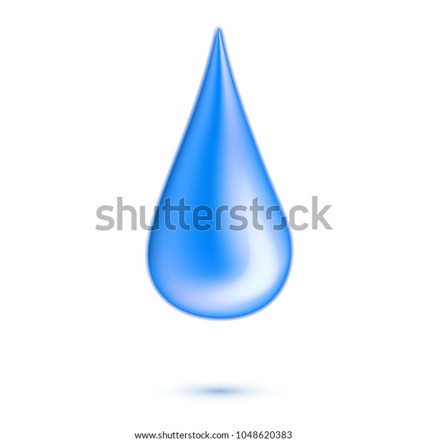 Realistic Water Drop Motion 3d Blue Stock Vector (Royalty Free ...