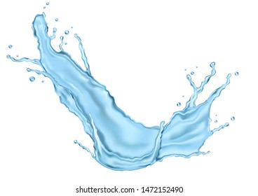 Realistic Water Splashes 3d Vector Illustration Stock Vector (Royalty ...