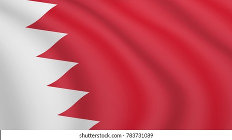 Bahrain wavy flag Royalty Free Stock SVG Vector