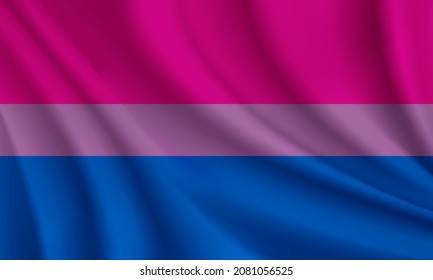 Realistic Waving Flag Bisexual Vector Background Stock Vector (Royalty ...