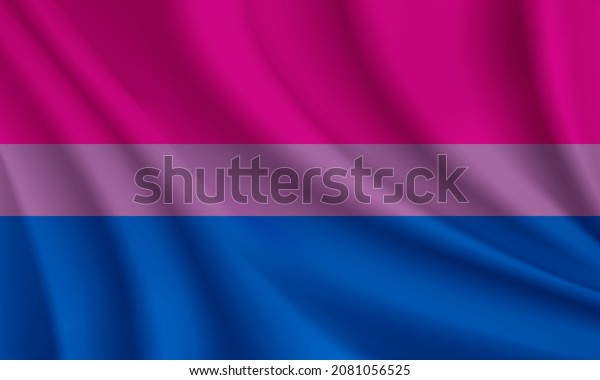 Realistic Waving Flag Bisexual Vector Background Stock Vector (Royalty ...