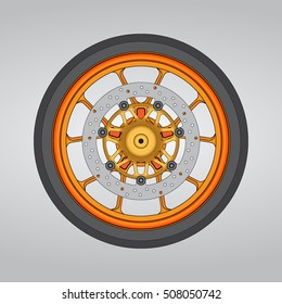Realistic Wheel Vector Illustration Stock Vector (Royalty Free ...