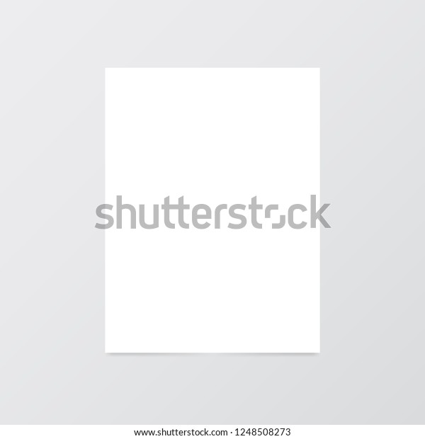 Realistic White A4 Paper Page Vector Stock Vector (Royalty Free ...