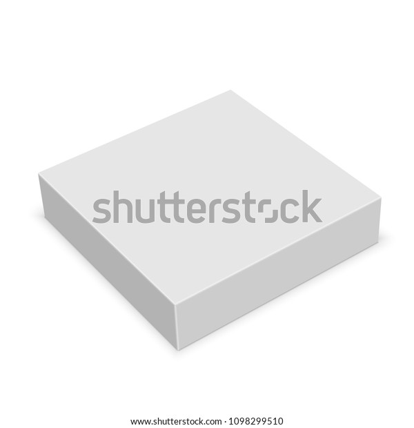 Realistic White Blank Box Design On Stock Vector (Royalty Free ...