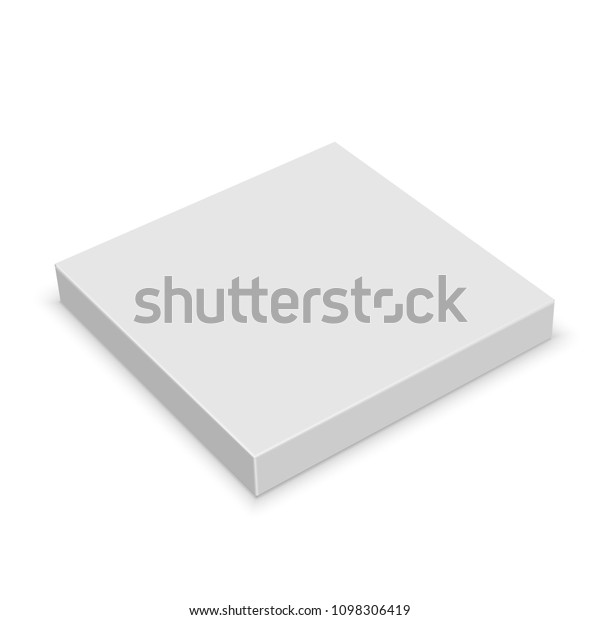 Realistic White Blank Box Design On Stock Vector (Royalty Free ...