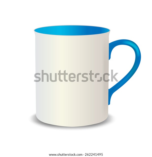 Realistic White Cup Vector Illustration Stock Vector (Royalty Free ...