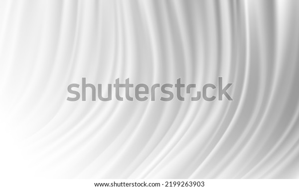 Realistic White Fabric Strips Wave Luxury Stock Vector (Royalty Free ...