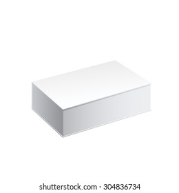 Realistic White Package Cardboard Box Software Stock Vector (Royalty ...