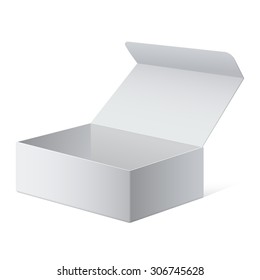 Realistic White Package Cardboard Box Software Stock Vector (Royalty ...