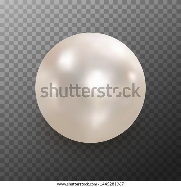 Realistic White Pearl Shadow Isolated On Stock Vector (Royalty Free ...
