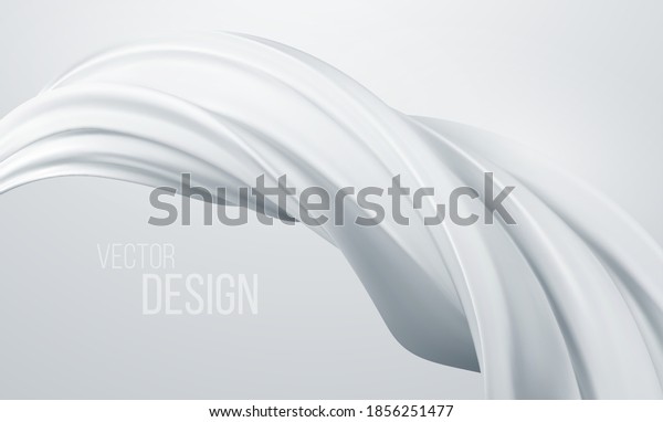Realistic White Swirl Shape Isolated On Stock Vector (Royalty Free ...