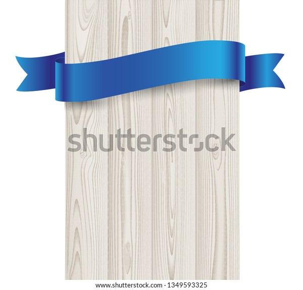 Realistic Wood Texture Background Ribbon Vector Stock Vector (Royalty ...