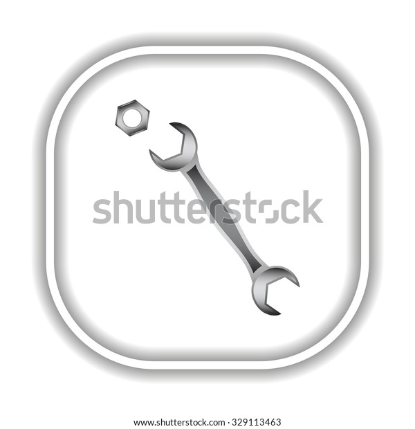 Realistic Wrench Modern Design Flat Style Stock Vector (Royalty Free ...