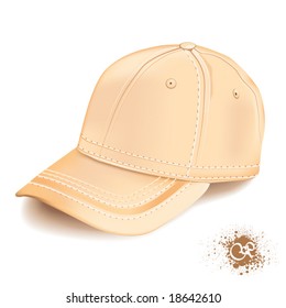 Realistic Yellow Cap On White Background Stock Vector (Royalty Free ...