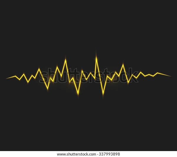 Realistic Yellow Electric Lightning Bolt High Stock Vector (Royalty ...