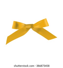 Realistic Yellow Gift Ribbon Stock Vector (Royalty Free) 386873458 ...