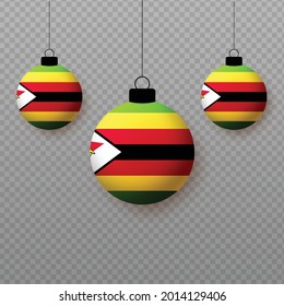 Realistic Zimbabwe Flag Flying Light Balloons Stock Vector (Royalty ...