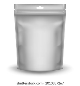 Realistic Zip Package Design Blank Mockup Stock Vector (Royalty Free ...