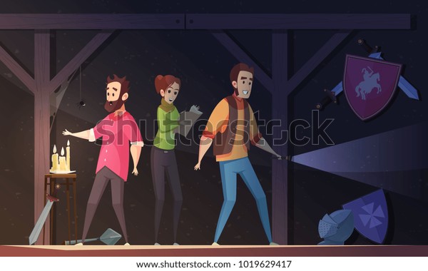 Reality Quest Cartoon Vector Illustration Adult Stock Vector (Royalty ...