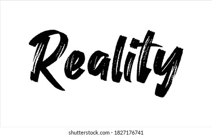 Reality Typography Hand Drawn Brush Black Stock Vector (Royalty Free ...
