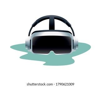 Reality Virtual Mask Technology Accessory Vector Stock Vector (Royalty ...