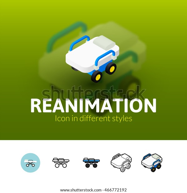 Reanimation Color Icon Vector Symbol Flat Stock Vector (Royalty Free ...