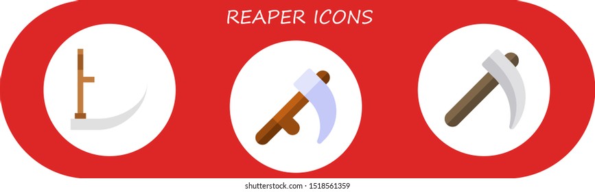 Reaper Icon Set 3 Flat Reaper Stock Vector (Royalty Free) 1518561359 ...