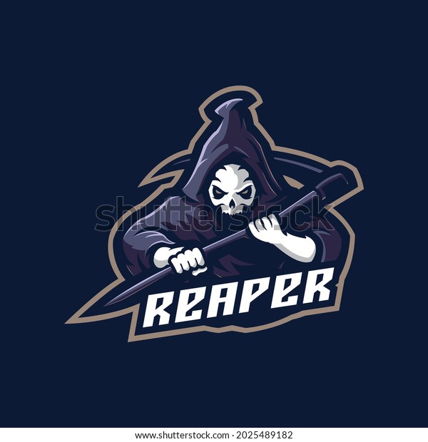 Reaper Logo Mascot Design Vector Modern Stock Vector (Royalty Free ...