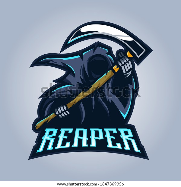 Reaper Mascot Logo Design Vector Modern: vetor stock (livre de direitos ...