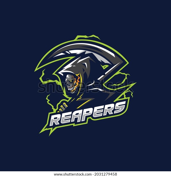 Reaper Mascot Logo Design Vector Modern Stock Vector (Royalty Free ...