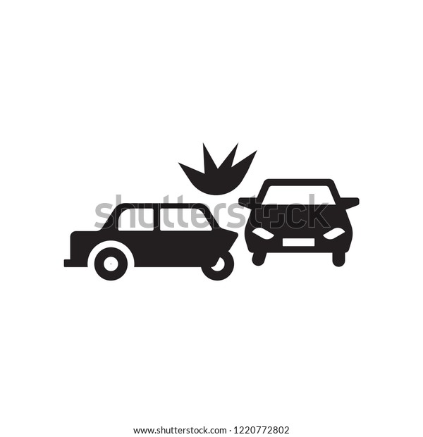 Rear End Collision Icon Trendy Rear Stock Vector (Royalty Free ...