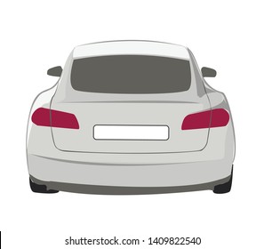 Rear View Car Icon Vector Image Stock Vector (Royalty Free) 1409822540 ...