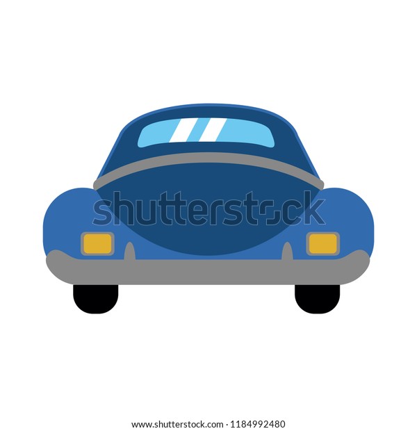 Rear View Vintage Car Vector Illustration Stock Vector (Royalty Free ...