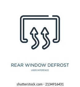 Rear Window Defrost Thin Line Icon Stock Vector (Royalty Free ...