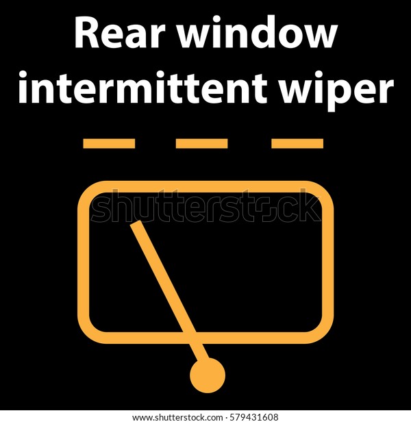 Rear Window Intermittent Wiper Sign Vector Stock Vector (Royalty Free ...