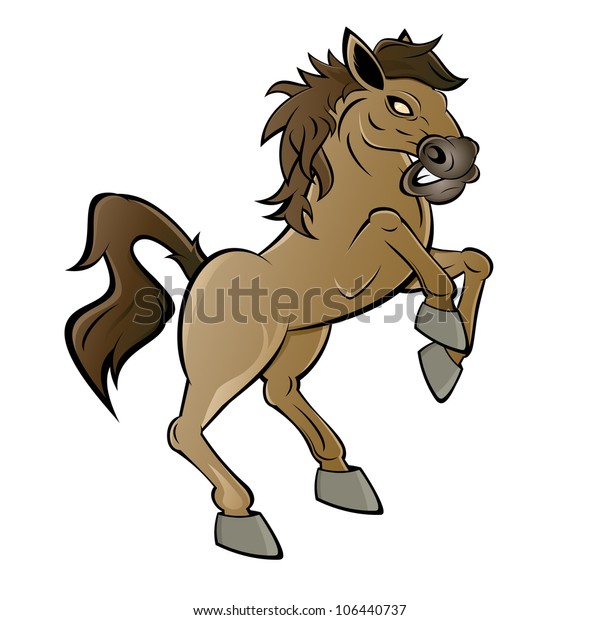 Rearing Horse Cartoon Stock Vector (Royalty Free) 106440737