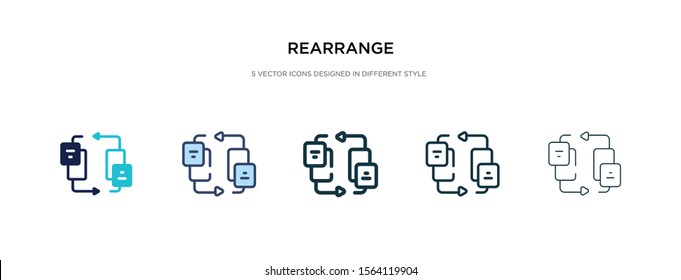 Rearrange Icon Different Style Vector Illustration Stock Vector ...