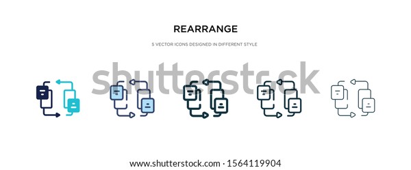 Rearrange Icon Different Style Vector Illustration Stock Vector ...