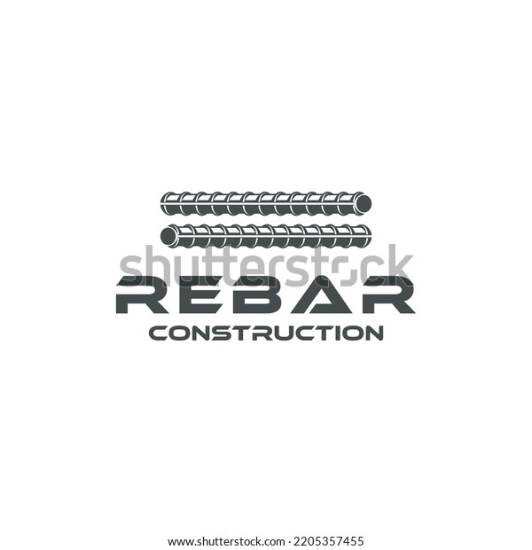 Rebar Concrete Construction Logo Design Vector: เวกเตอร์สต็อก (ปลอดค่า ...