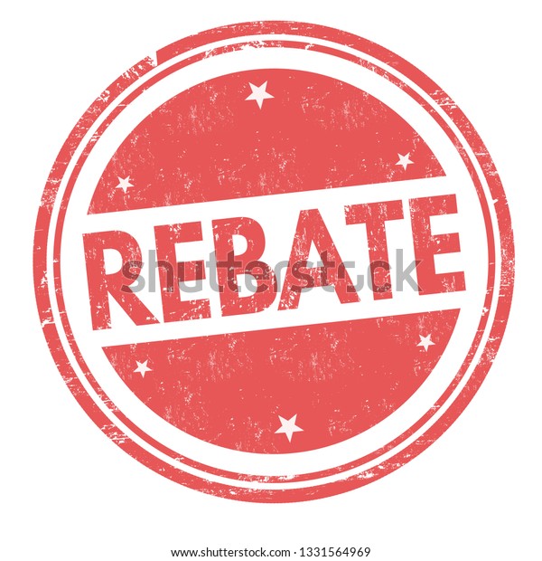 Rebate Sign Stamp On White Background Stock Vector (Royalty Free ...