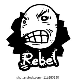 Rebel Face Expression Stock Vector (Royalty Free) 111165146 | Shutterstock