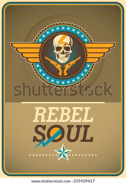 Rebel Poster Coat Arms Vector Illustration Stock Vector (Royalty Free ...