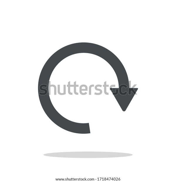 Reboot Sign Long Arrow Icon Refresh Stock Vector (Royalty Free ...