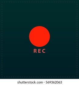 Rec Button Color Symbol Icon On Stock Vector (Royalty Free) 569362063 ...